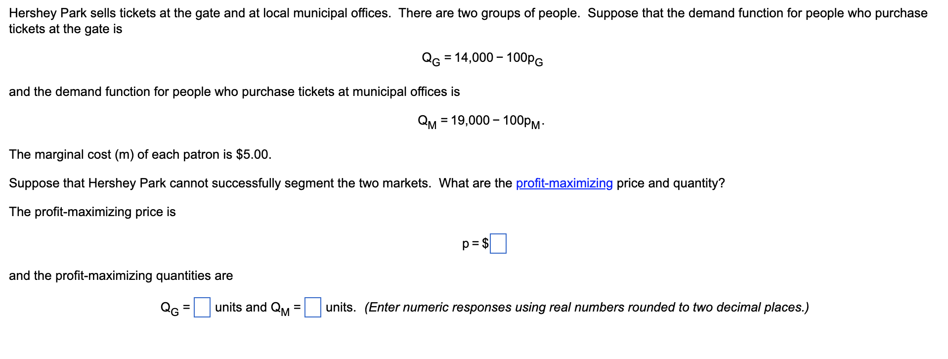 Solved Hershey Park sells tickets at the gate and at local | Chegg.com
