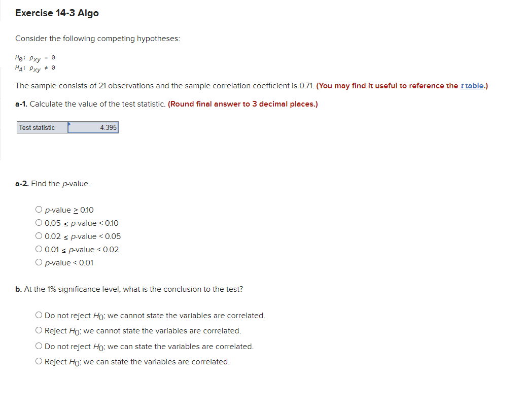 Solved Exercise 14-3 ﻿AlgoConsider the following competing | Chegg.com