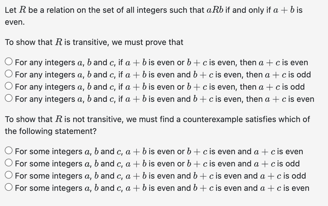 Solved Let R be a relation on the set of all integers such | Chegg.com