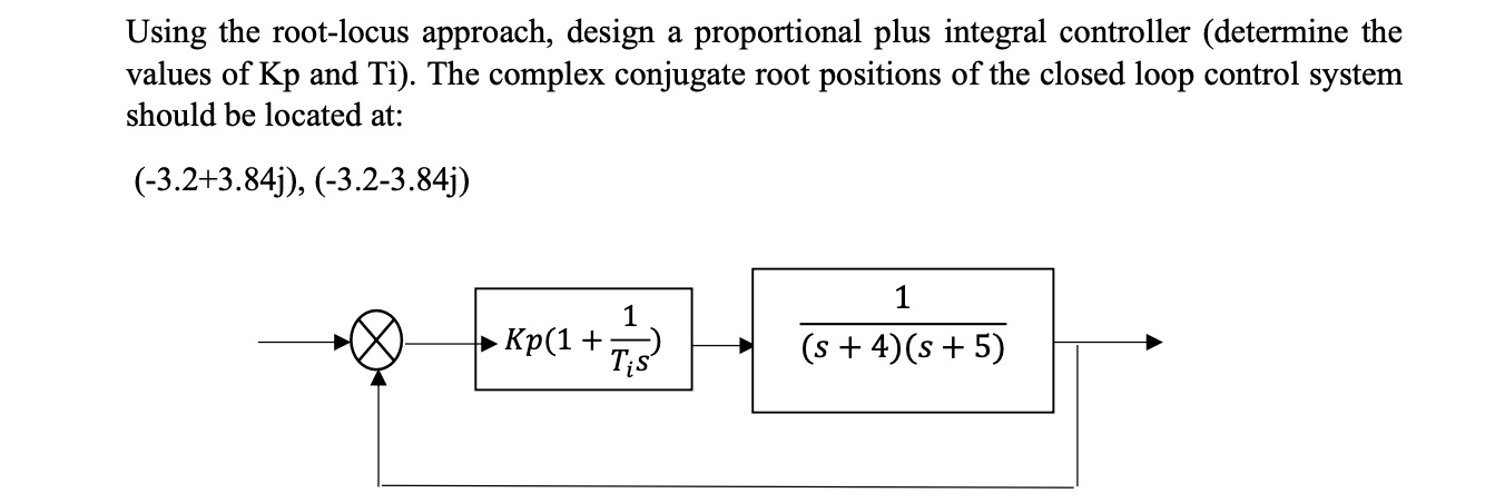 Using the root-locus approach, design a proportional | Chegg.com