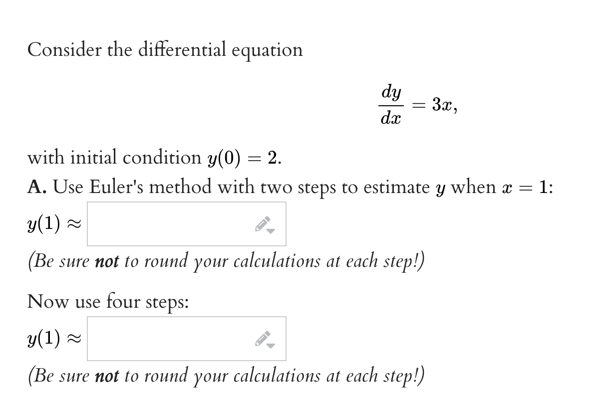 Solved Consider the differential equation dxdy=3x with | Chegg.com