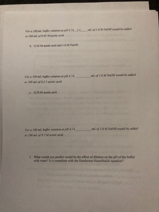 Solved Determined The Buffer Capacity Will Then Be Related