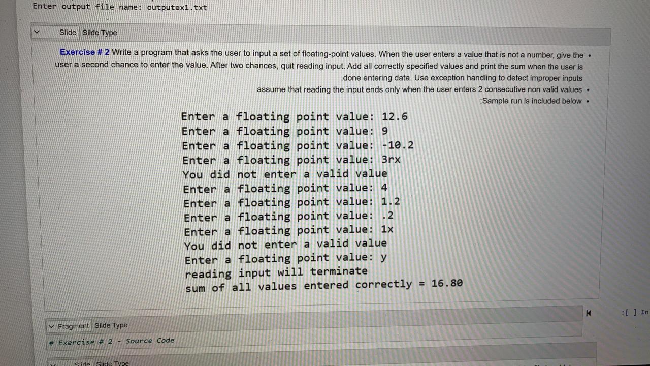 Solved Enter output file name: outputex1.txt Slide Slide | Chegg.com