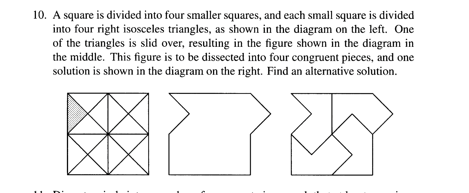 Solved A square is divided into four smaller squares, and | Chegg.com