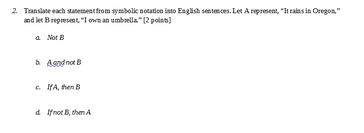 Solved Translate each statement from symbolic notation into | Chegg.com