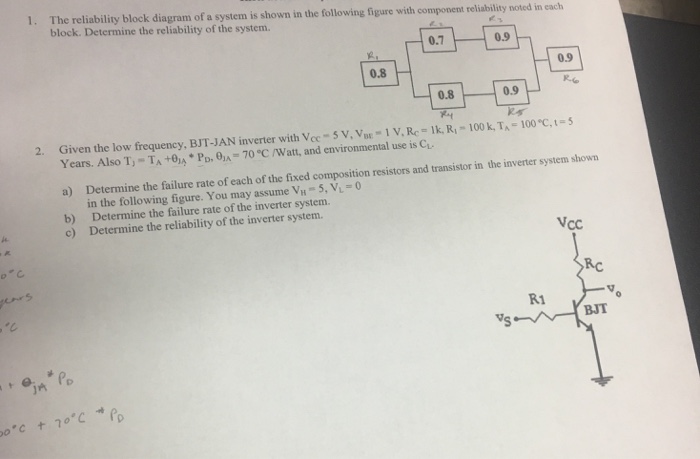 The reliability block diagram of a system is shown in | Chegg.com