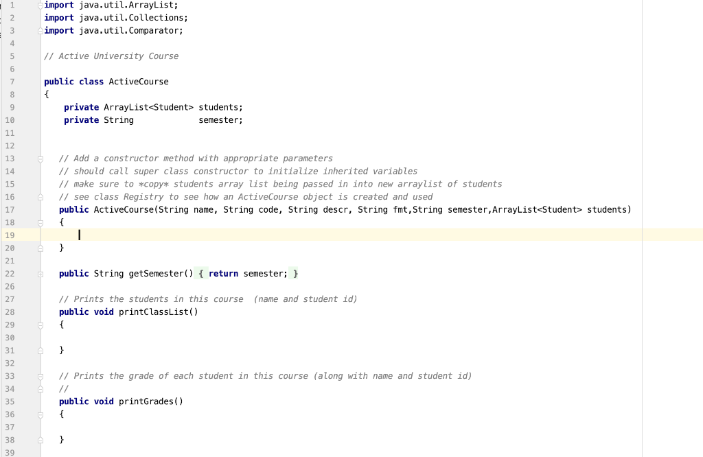 import java.util.ArrayList; import | Chegg.com
