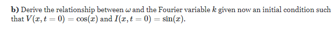 Telegrapher Equation The Voltage and current in an | Chegg.com