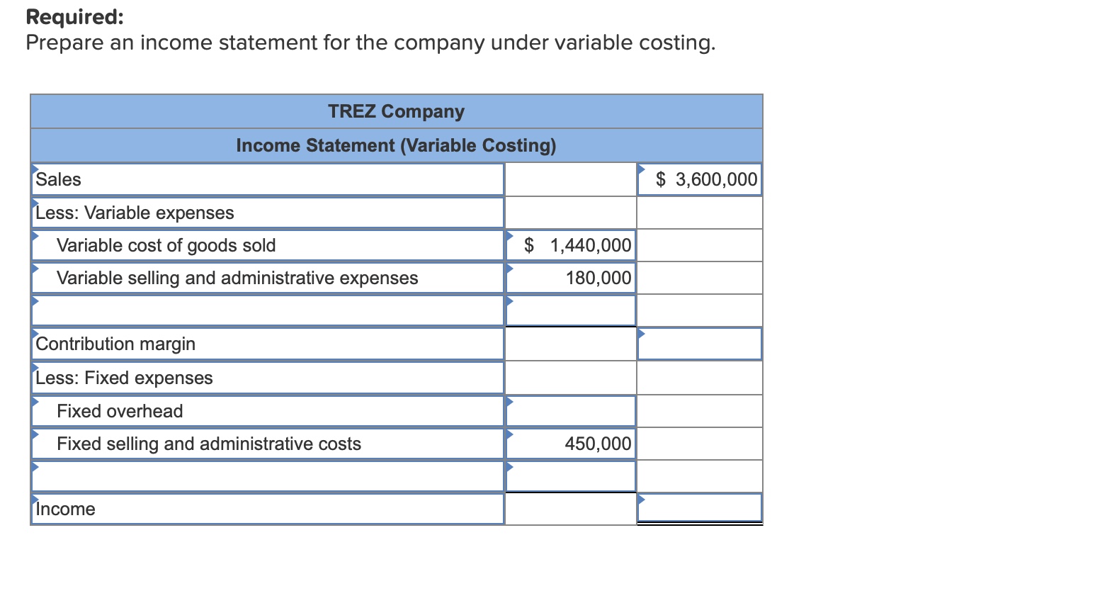 Solved Trez Company began operations this year. During this | Chegg.com Solved Trez Company began operations this year. During this | Chegg.com
