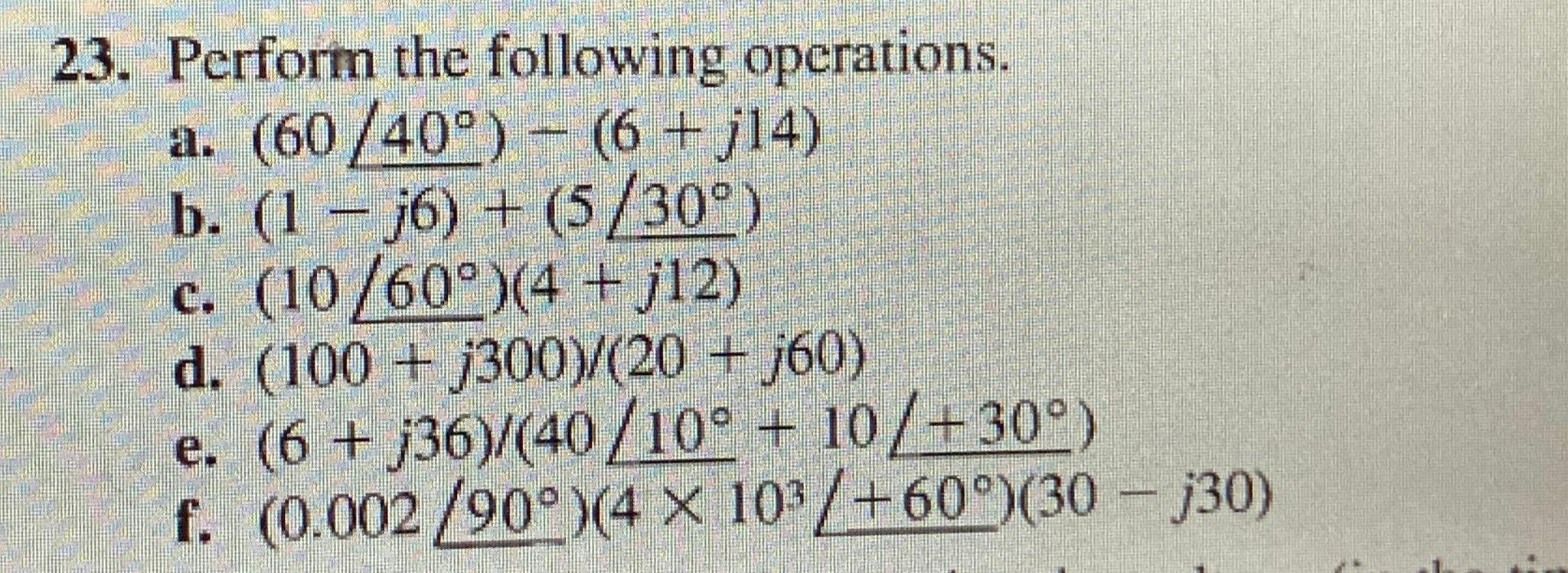 Solved 3. Perform the following operations. a. | Chegg.com