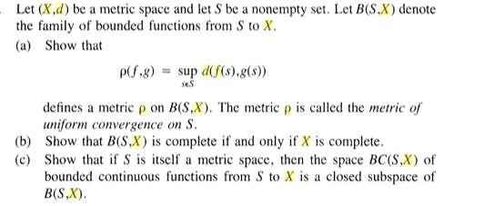 Solved Let (X,d) be a metric space and let S be a nonempty | Chegg.com