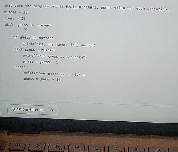 Solved What does the program print? Explain clearly guess | Chegg.com