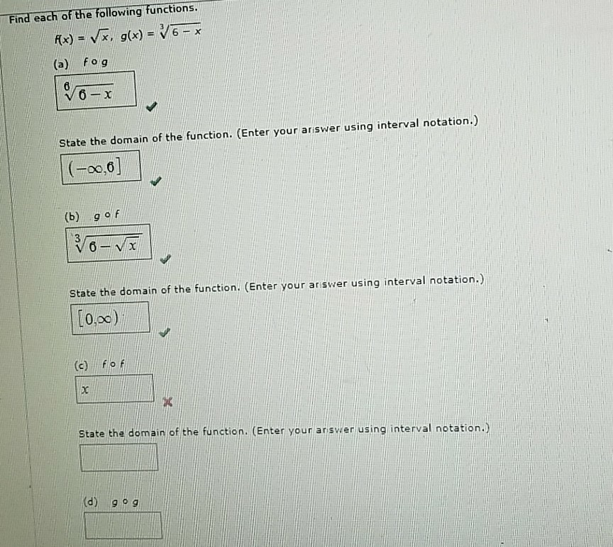 Solved Find each of the following functions. Ax) = V«, g(x) | Chegg.com