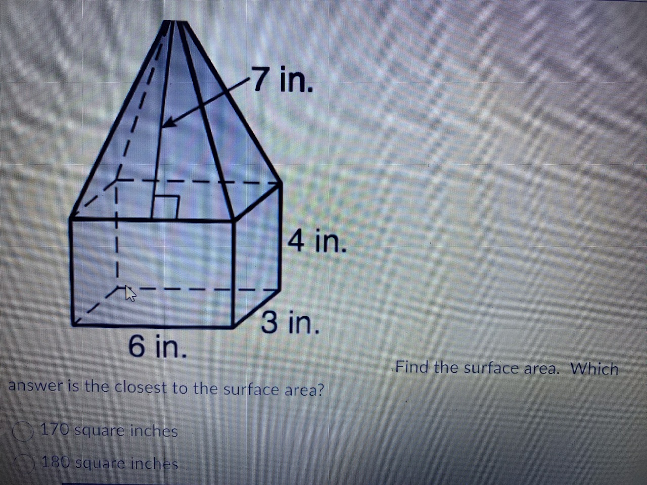 Solved answer is the closest to the surface area? Find the | Chegg.com