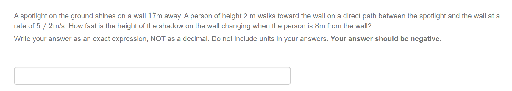 Solved A spotlight on the ground shines on a wall 17 m away. | Chegg.com