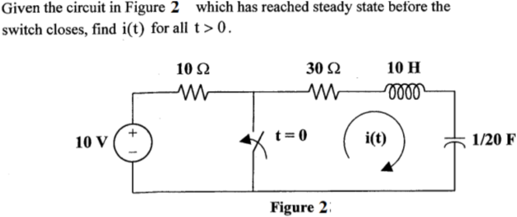 Solved Given the circuit in Figure 2, which has reached | Chegg.com