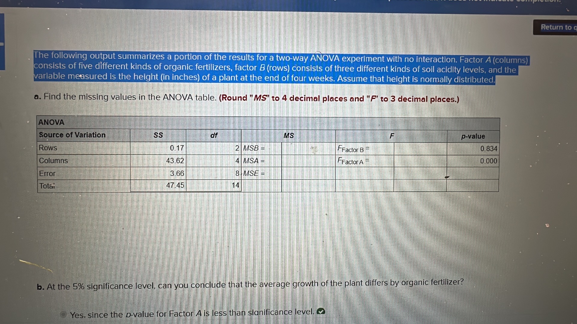 Solved The following output summarizes a portion of the | Chegg.com