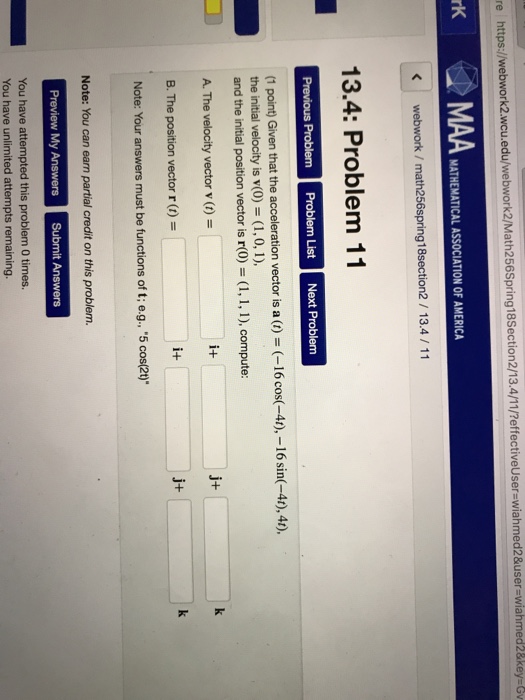 Solved re https: k2.wcu.edu/webwork2/Math2 | Chegg.com