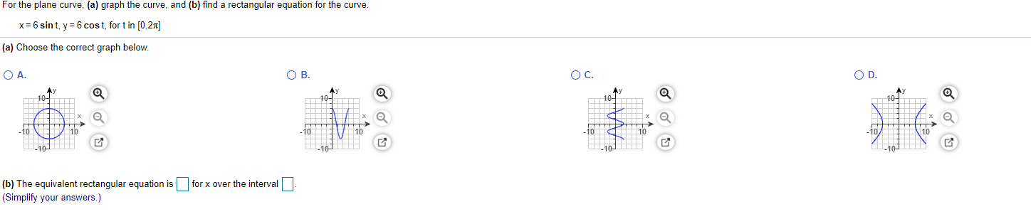 Solved For the plane curve, (a) graph the curve, and | Chegg.com