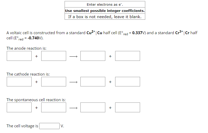 Solved Enter Electrons As E Use Smallest Possible Integer 