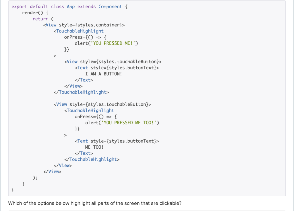 Solved Question: 4 The following app screen is created using | Chegg.com
