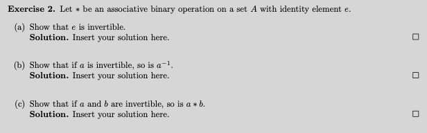 Solved Exercise 2. Let * be an associative binary operation | Chegg.com