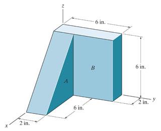 Solved Locate the center of gravity of the two-block | Chegg.com