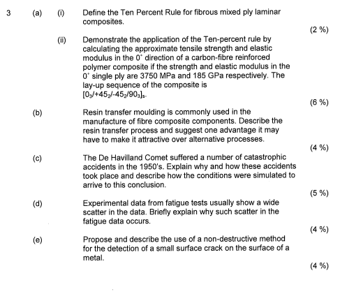 Solved 3 (a) a) (1) (2%) (ii) (6%) (b) Define the Ten | Chegg.com