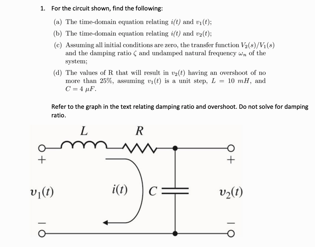 Solved 1. For the circuit shown, find the following: (a) The | Chegg.com