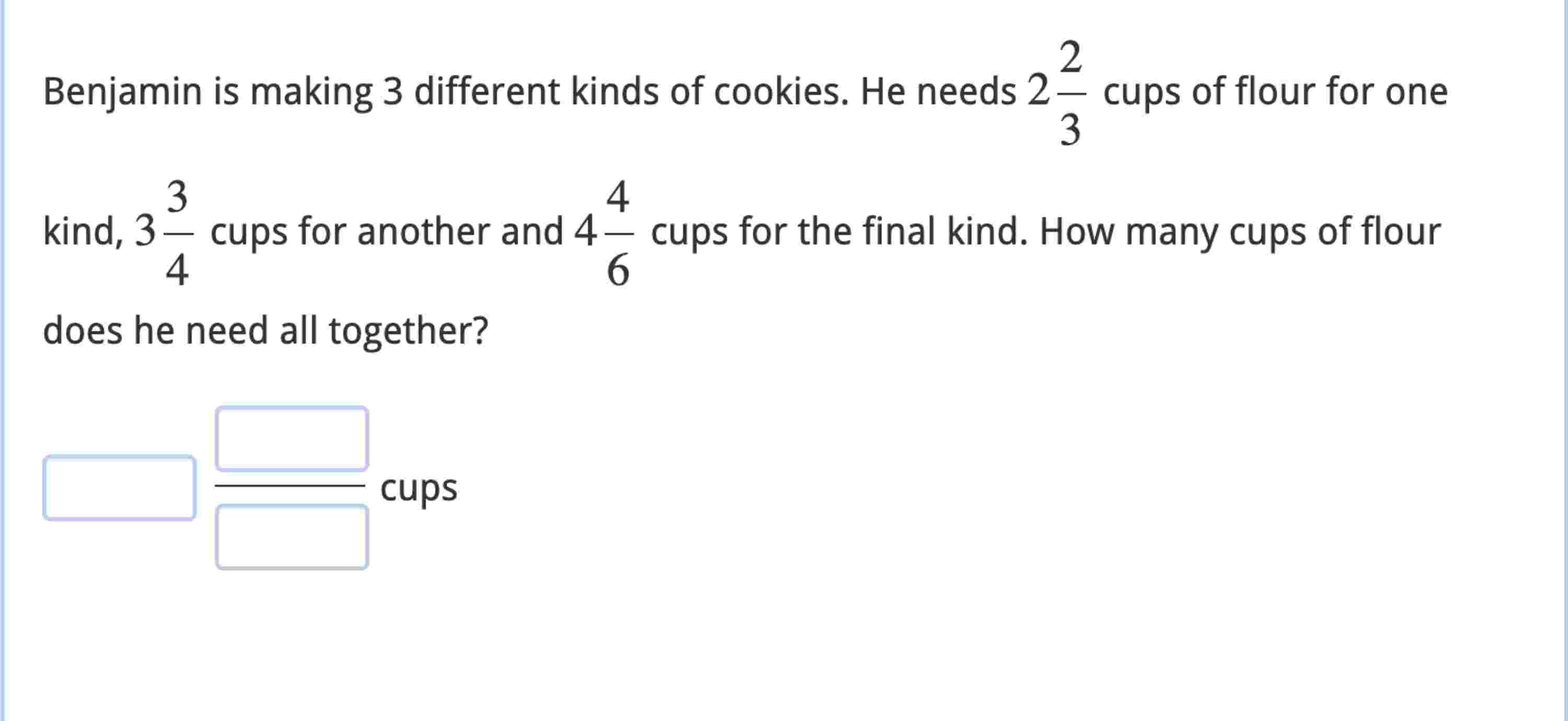 Solved code class="asciimath">Benjamin is making 3 | Chegg.com