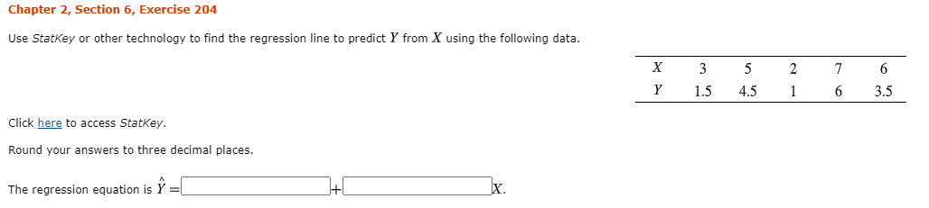 Solved Chapter 2, Section 6, Exercise 204 Use StatKey or | Chegg.com
