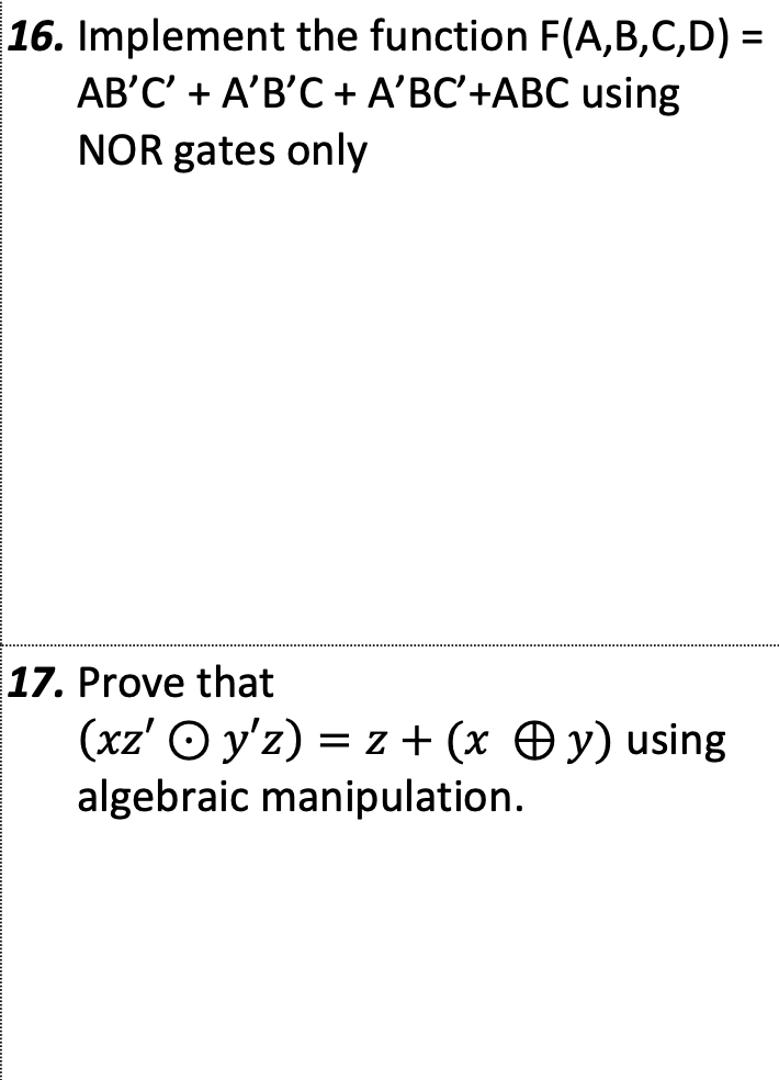 Solved 16. Implement the function F(A,B,C,D)= | Chegg.com