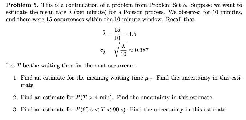 Solved Problem 5. This is a continuation of a problem from | Chegg.com
