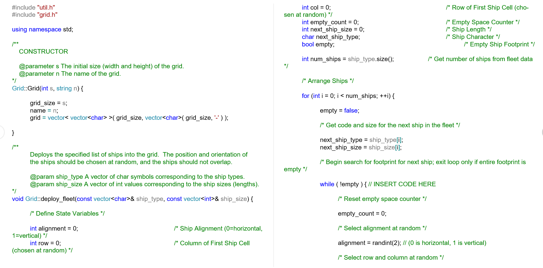 Solved C++ main.cpp and grid.cpp code need to be finished. | Chegg.com