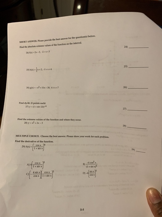 Solved Determine from the graph whether the function has any | Chegg.com