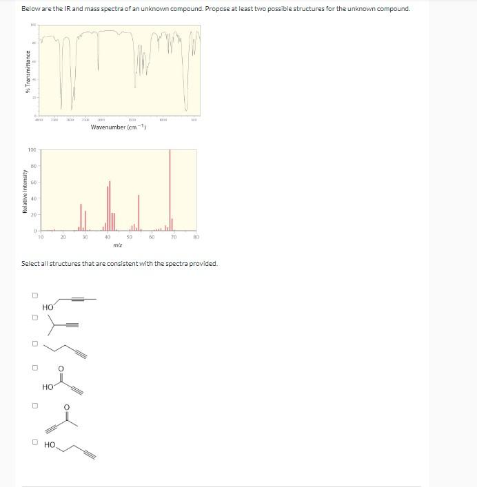 Solved Select all structures that are consistent with the | Chegg.com
