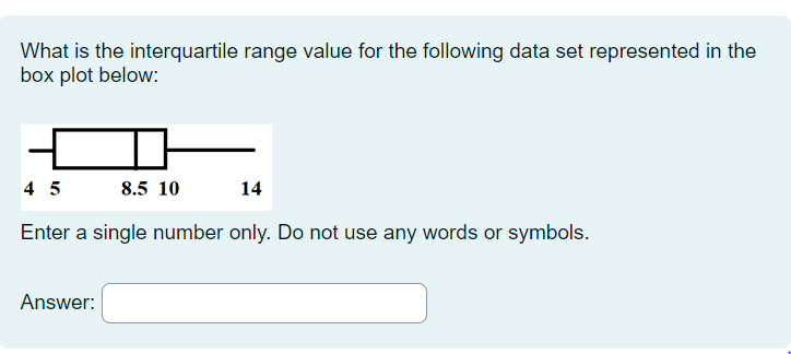 Solved What is the interquartile range value for the | Chegg.com