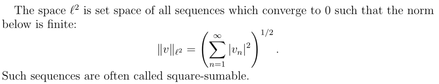 Solved The space (2 is set space of all sequences which | Chegg.com