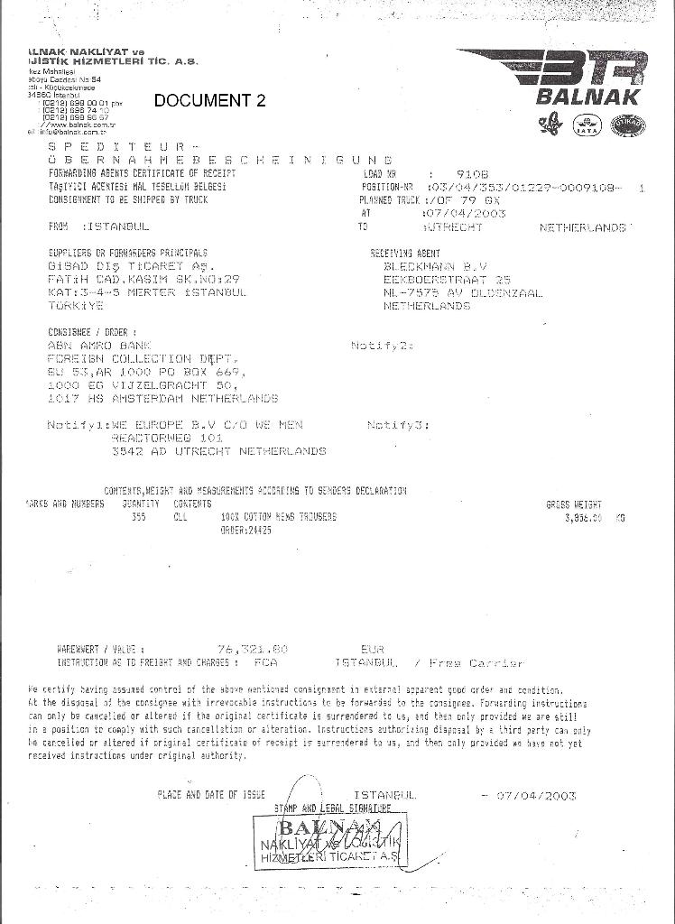 Solved What is this document? A. Letter of | Chegg.com