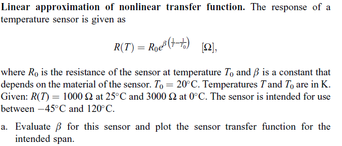 Solved Linear approximation of nonlinear transfer function. | Chegg.com