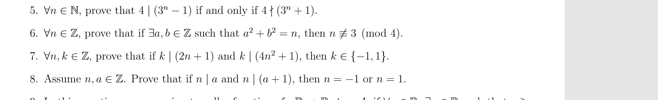 Solved 5. Yn E N, prove that 4|(3" – 1) if and only if 4+ | Chegg.com