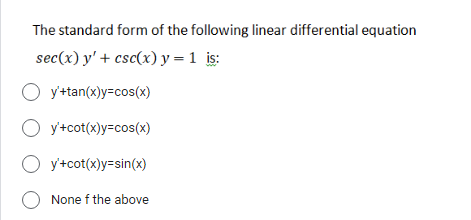 Solved The standard form of the following linear | Chegg.com