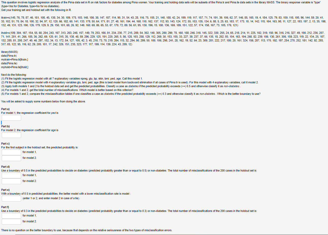 Solved This question involves logistic regression analysis | Chegg.com