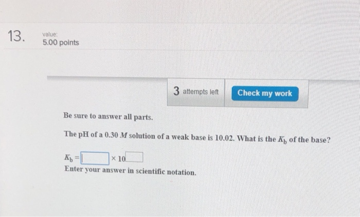 Solved 3. value: 5.00 points 3 attempts left C Check my work | Chegg.com