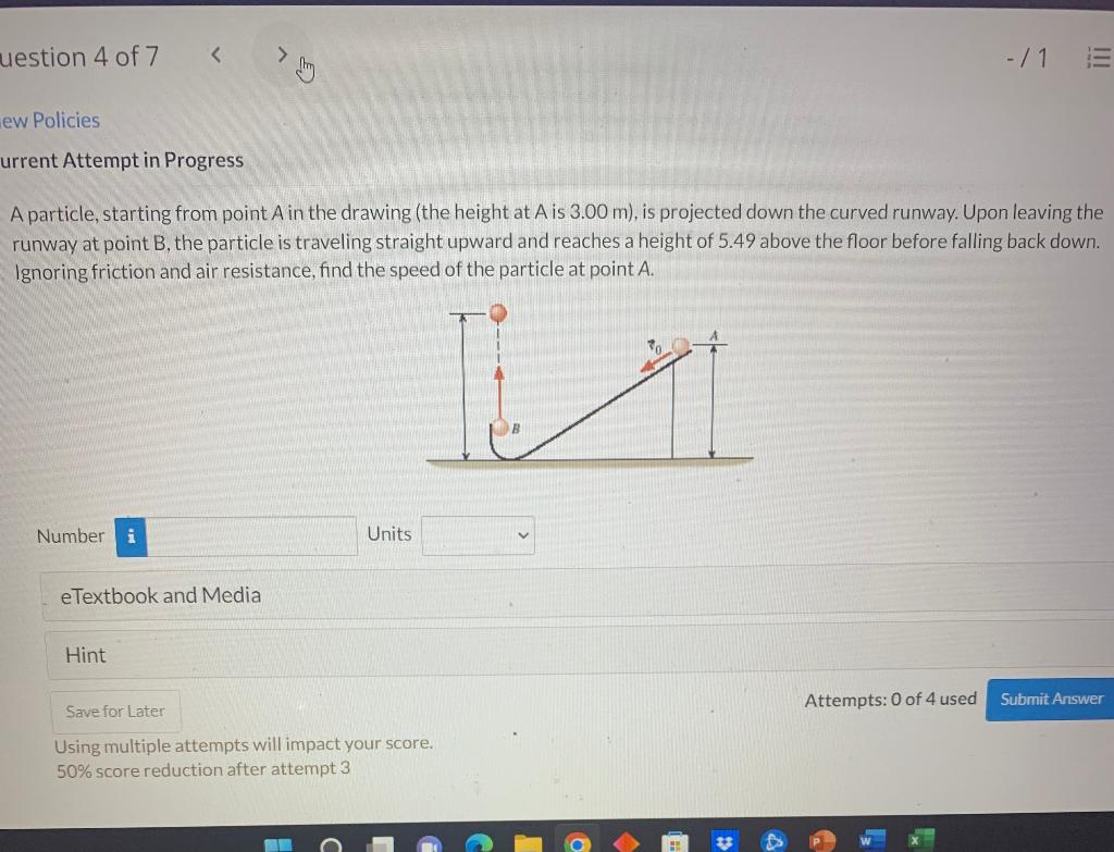 Solved A particle, starting from point A in the drawing (the | Chegg.com