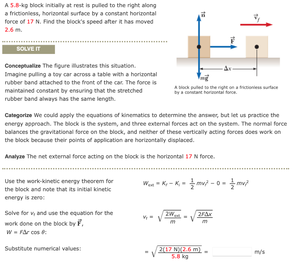Solved A 5.8-kg block initially at rest is pulled to the | Chegg.com