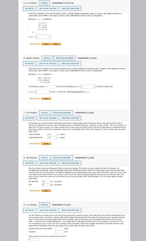 Solved 5.-/1 Points] ! DETAILS WANEFMAC7 6.2.017.MI. MY | Chegg.com