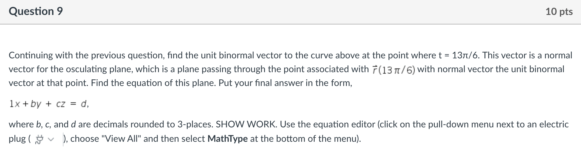 Solved Definition (Unit Binormal Vector) The unit binormal | Chegg.com
