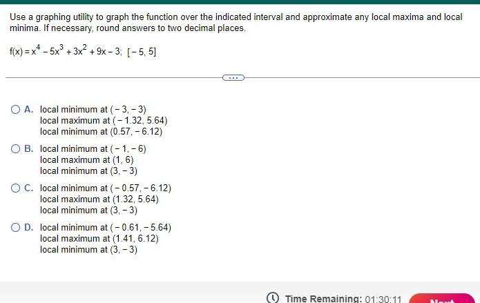 Solved Use a graphing utility to graph the function over the | Chegg.com