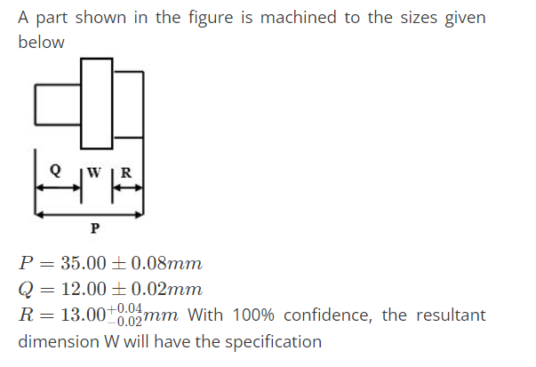 Solved A part shown in the figure is machined to the sizes | Chegg.com